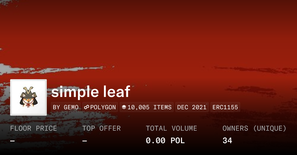 simple leaf - Collection | OpenSea