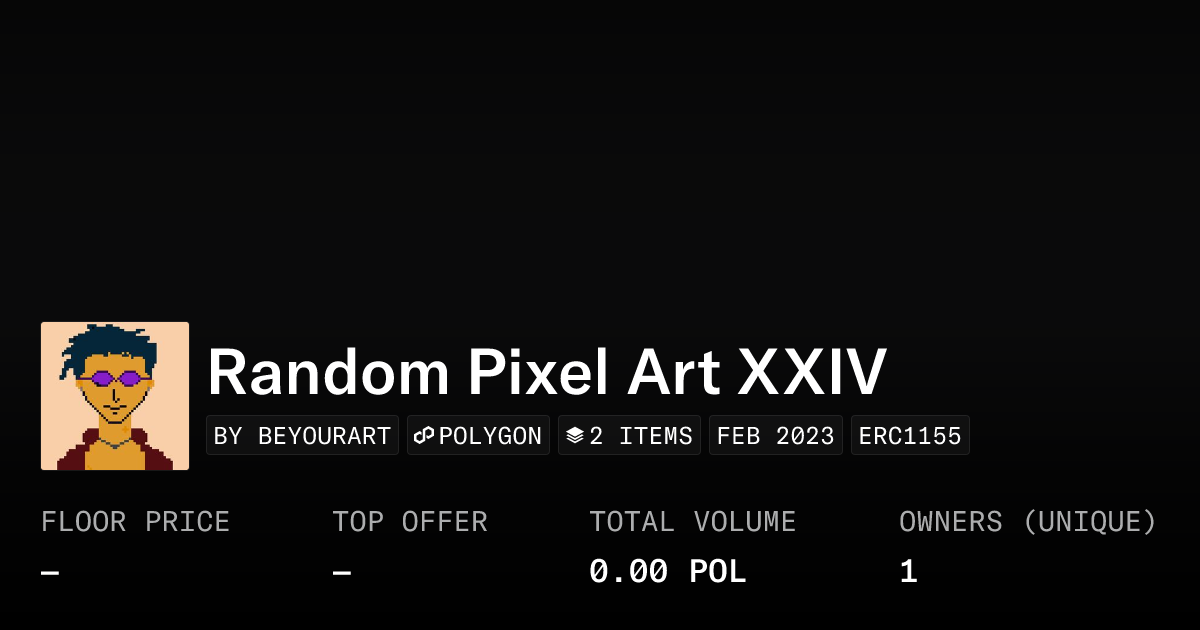 Random Pixel Art XXIV - Collection | OpenSea