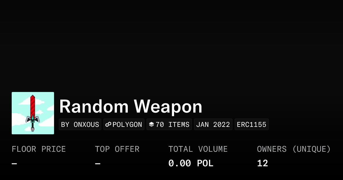 Random Weapon - Collection | OpenSea