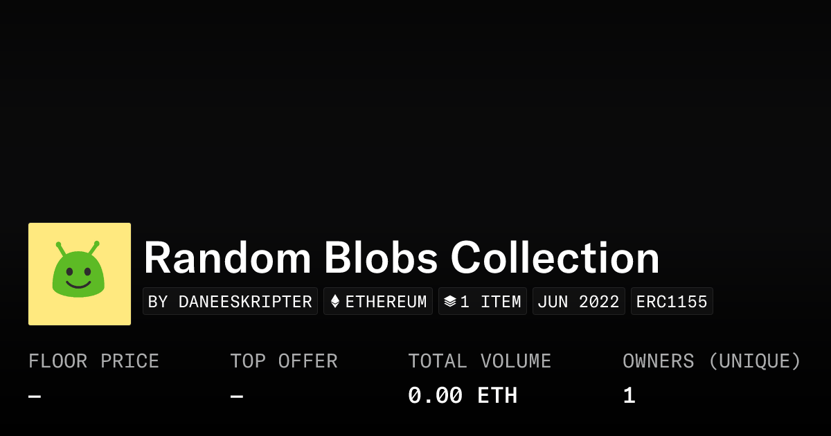 Random Blobs Collection - Collection | OpenSea
