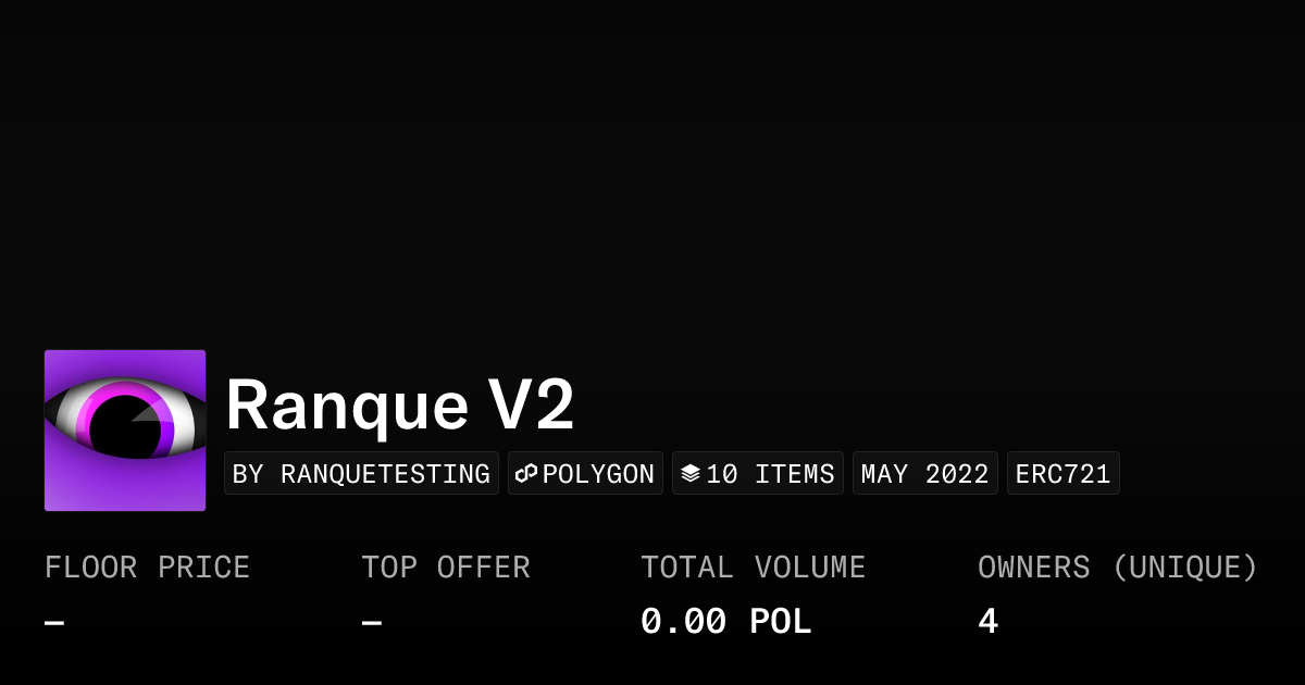 Ranque V2 - Collection | OpenSea