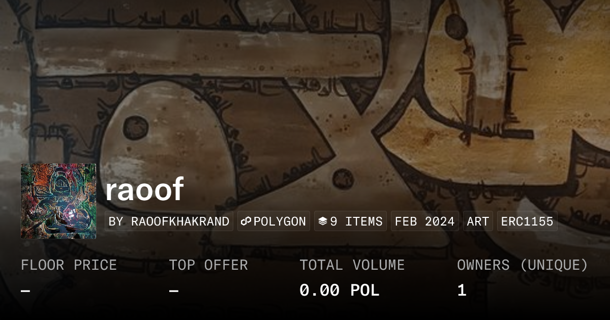 raoof - Collection | OpenSea
