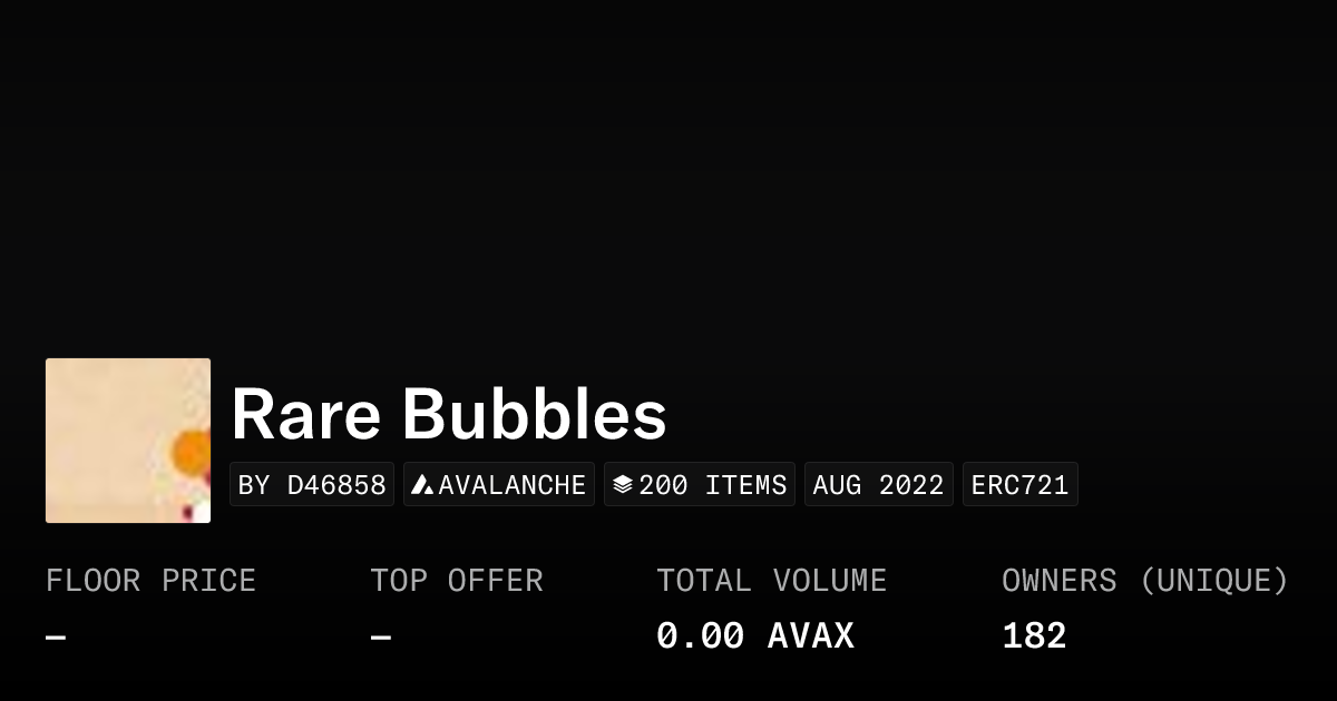 Rare Bubbles - Collection | OpenSea