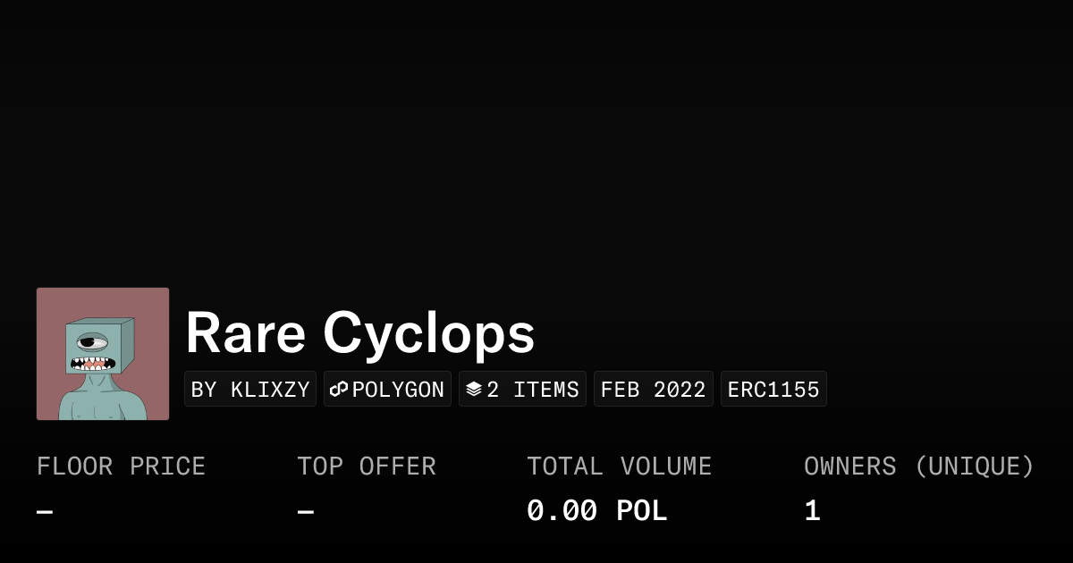 Rare Cyclops - Collection | OpenSea