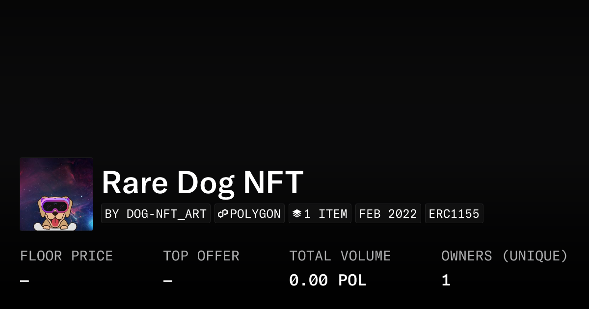 Rare Dog NFT - Collection | OpenSea