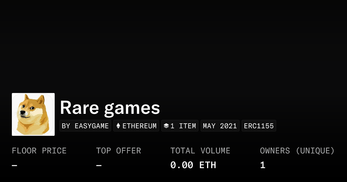 Rare games - Collection | OpenSea