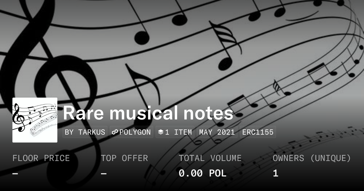Rare musical notes - Collection | OpenSea