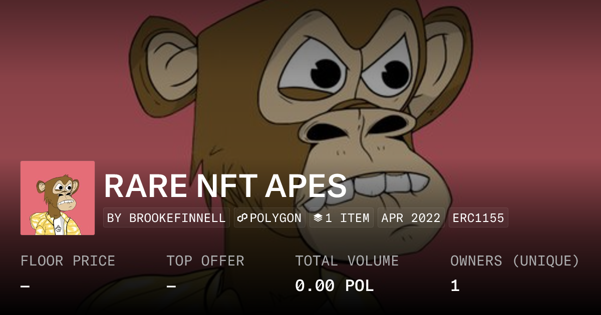 RARE NFT APES - Collection | OpenSea