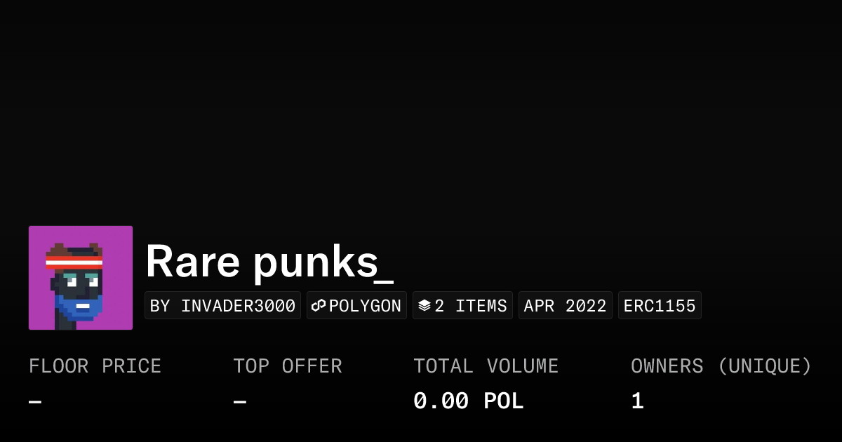 Rare punks_ - Collection | OpenSea