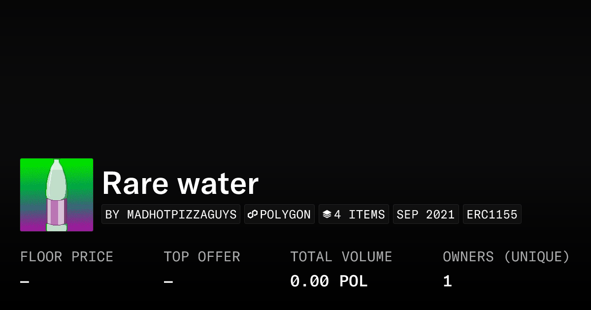 Rare water - Collection | OpenSea