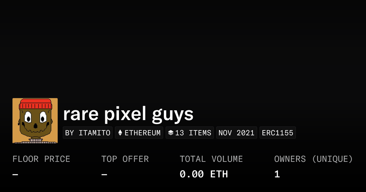 rare pixel guys - Collection | OpenSea
