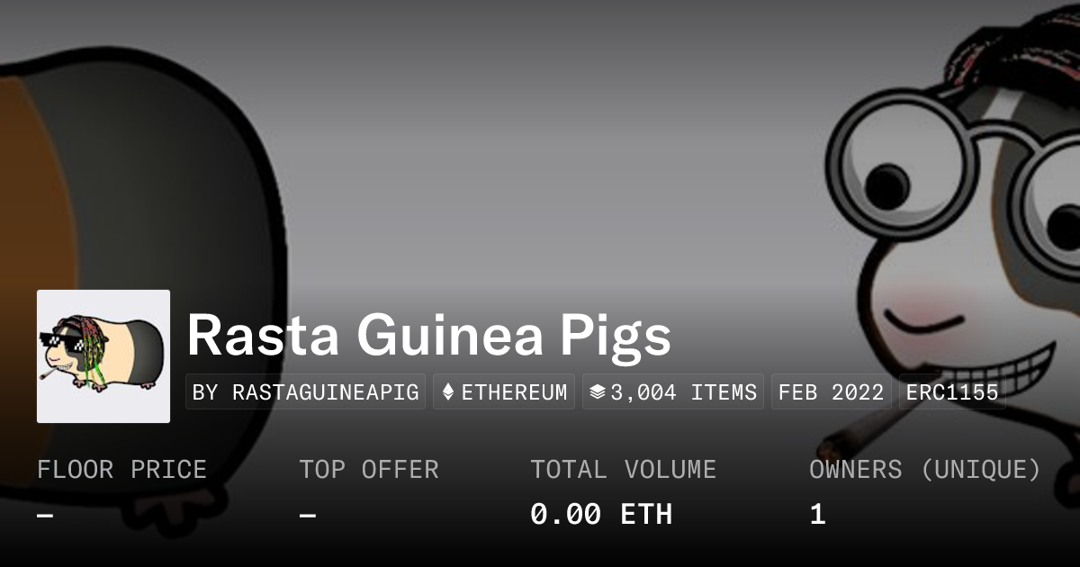 Rasta Guinea Pigs - Collection | OpenSea