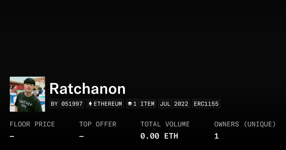 Ratchanon - Collection | OpenSea