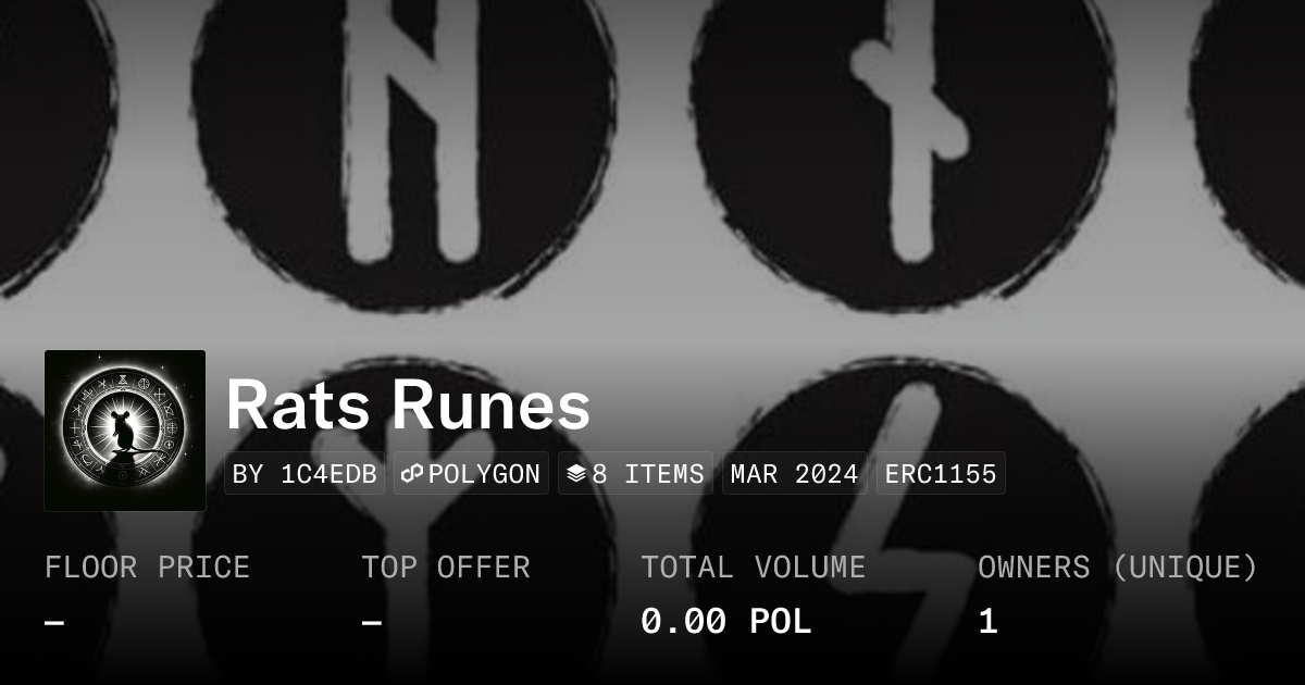 Rats Runes - Collection | OpenSea
