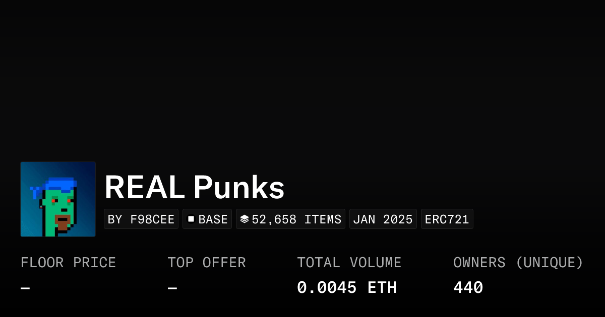 REAL Punks - Collection | OpenSea