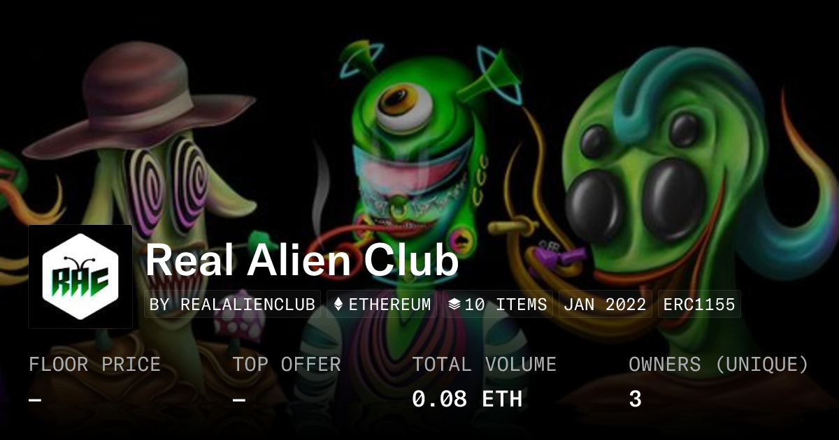 Real Alien Club - Collection | OpenSea
