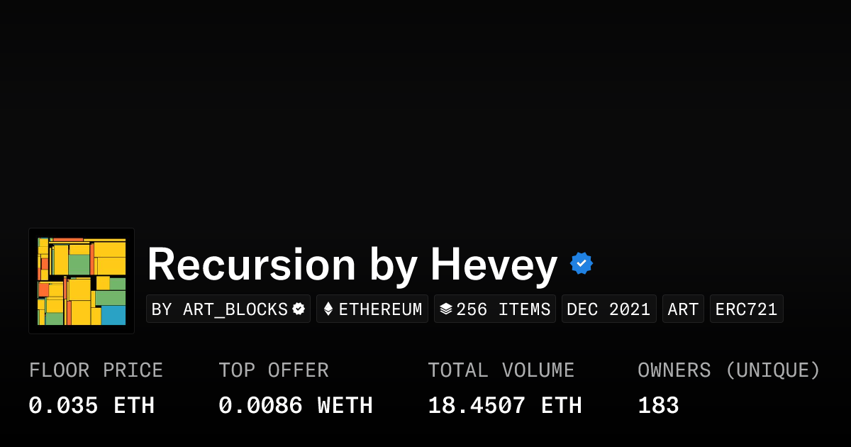 Recursion by Hevey - Collection | OpenSea