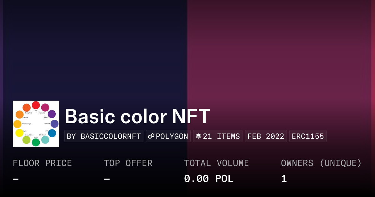Basic color NFT - Collection | OpenSea
