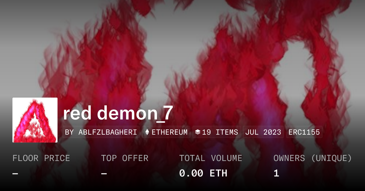 red demon_7 - Collection | OpenSea
