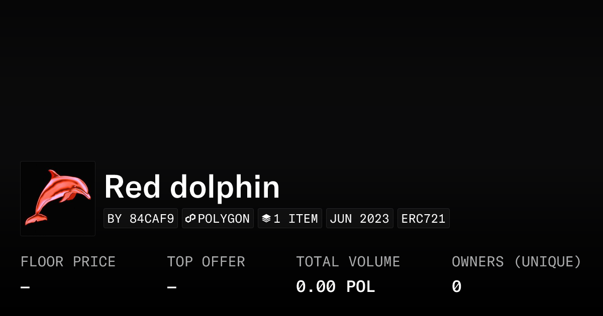 Red dolphin - Collection | OpenSea