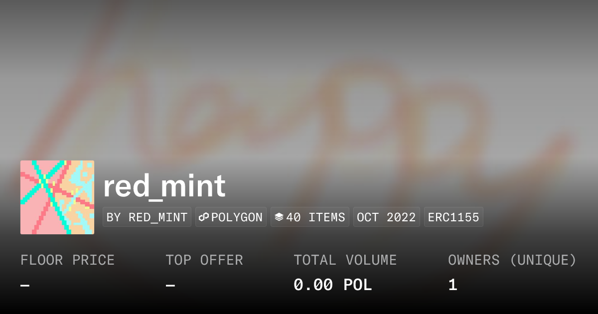 red_mint - Collection | OpenSea