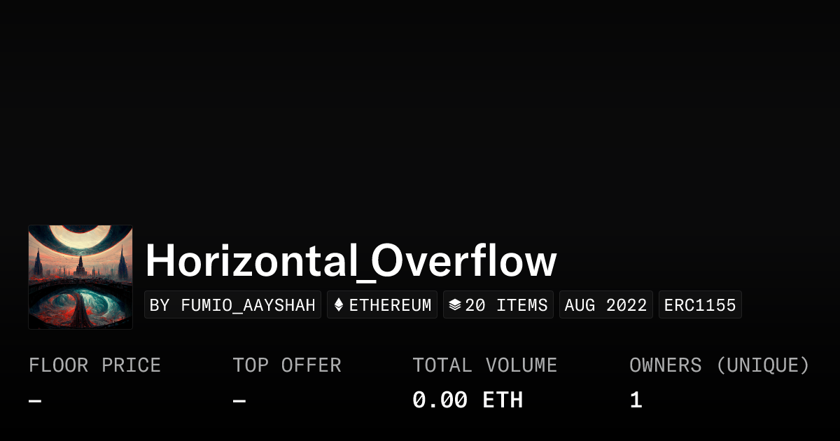 Horizontal_Overflow - Collection | OpenSea