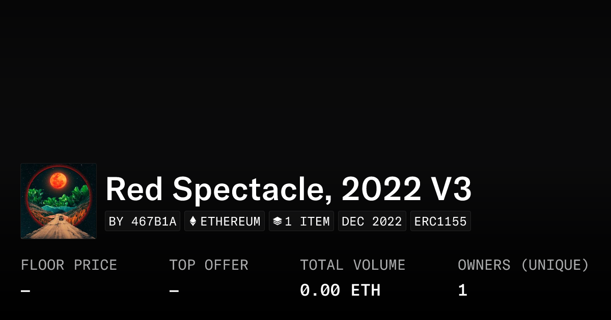Red Spectacle, 2022 V3 - Collection | OpenSea