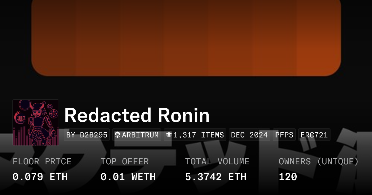 Redacted Ronin - Collection | OpenSea