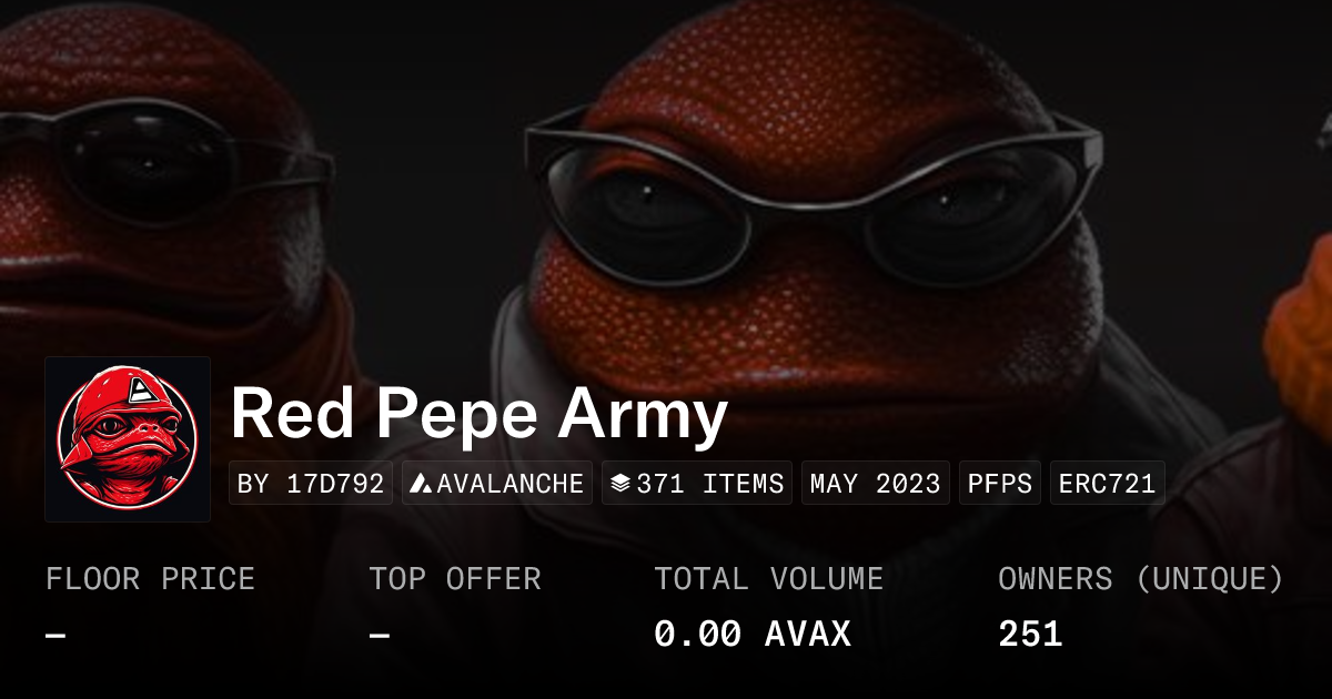Red Pepe Army - Collection | OpenSea