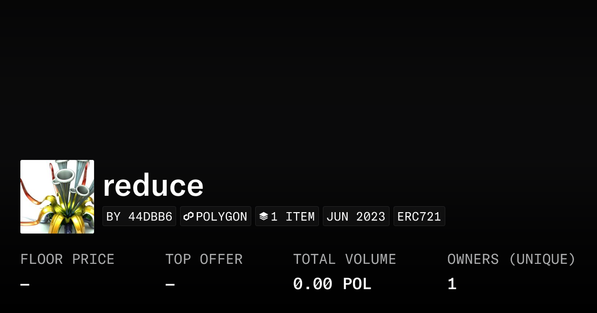 reduce - Collection | OpenSea