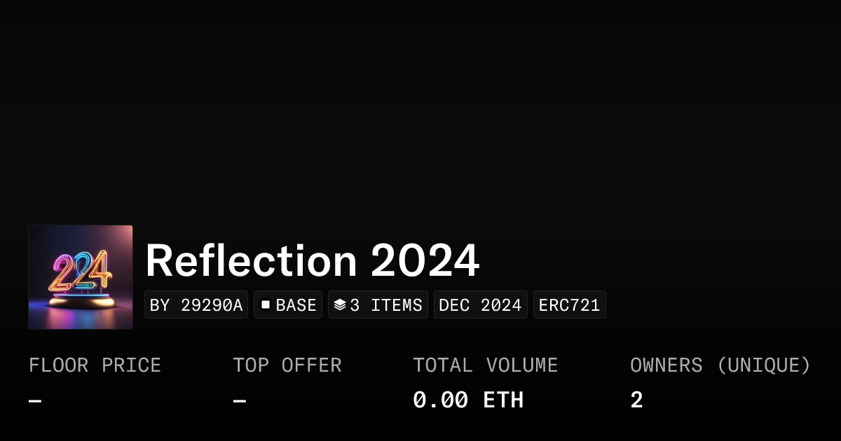 Reflection 2024 - Collection | OpenSea