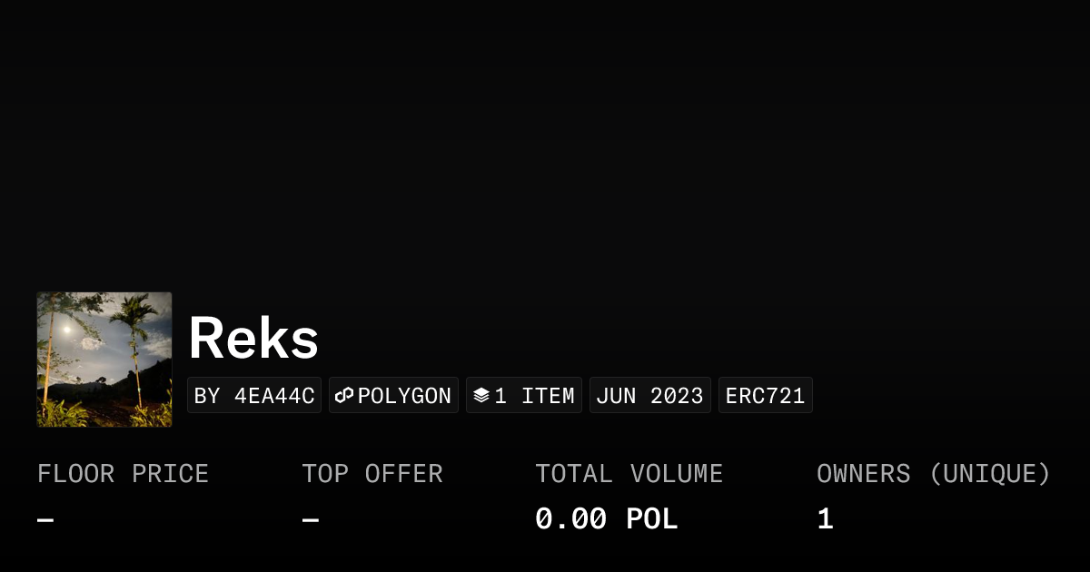 Reks - Collection | OpenSea