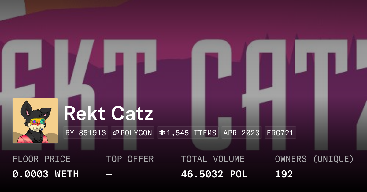 Rekt Catz - Collection | OpenSea