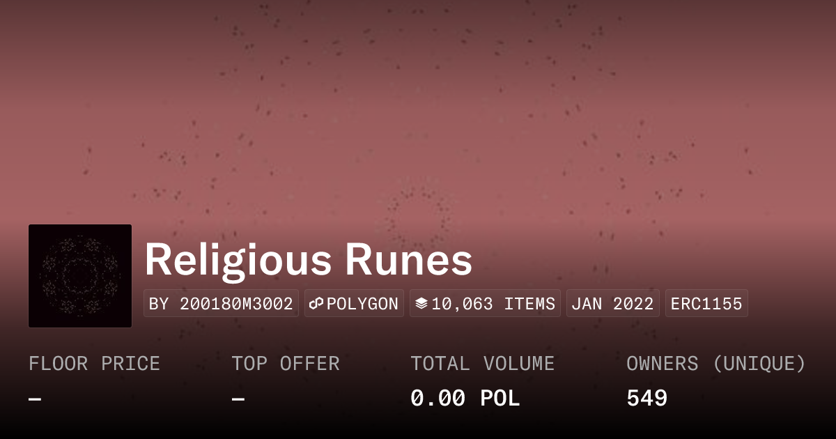 Religious Runes - Collection | OpenSea