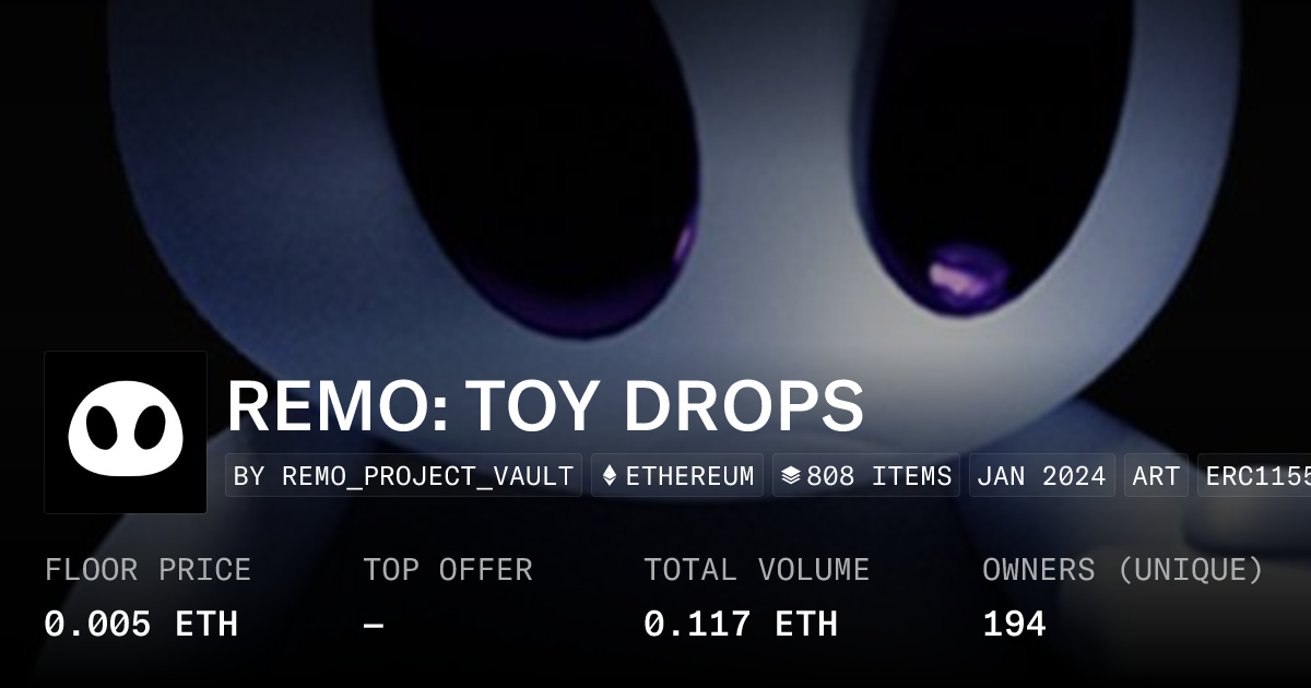 REMO: TOY DROPS - Collection | OpenSea