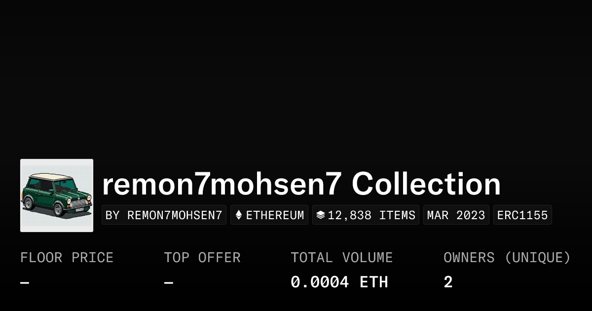 remon7mohsen7 Collection - Collection | OpenSea