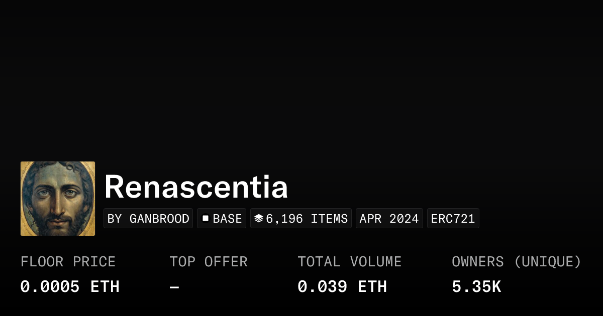 Renascentia - Collection | OpenSea