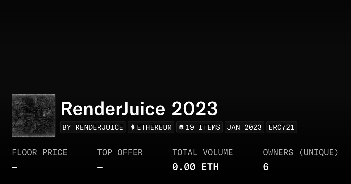 RenderJuice 2023 - Collection | OpenSea