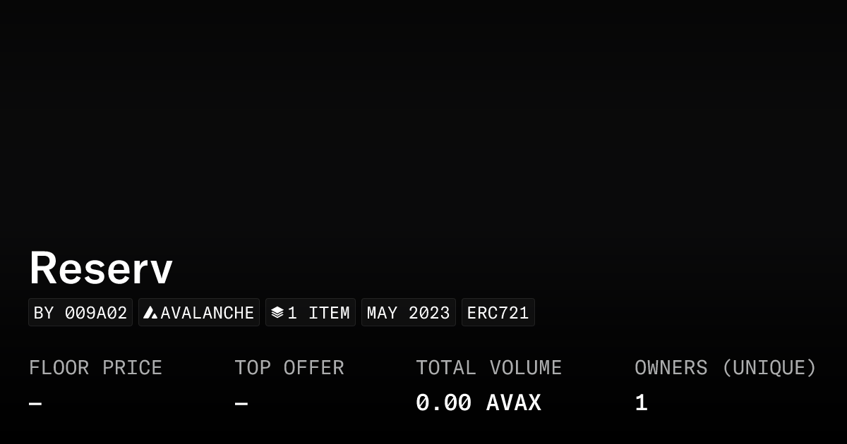 Reserv - Collection | OpenSea