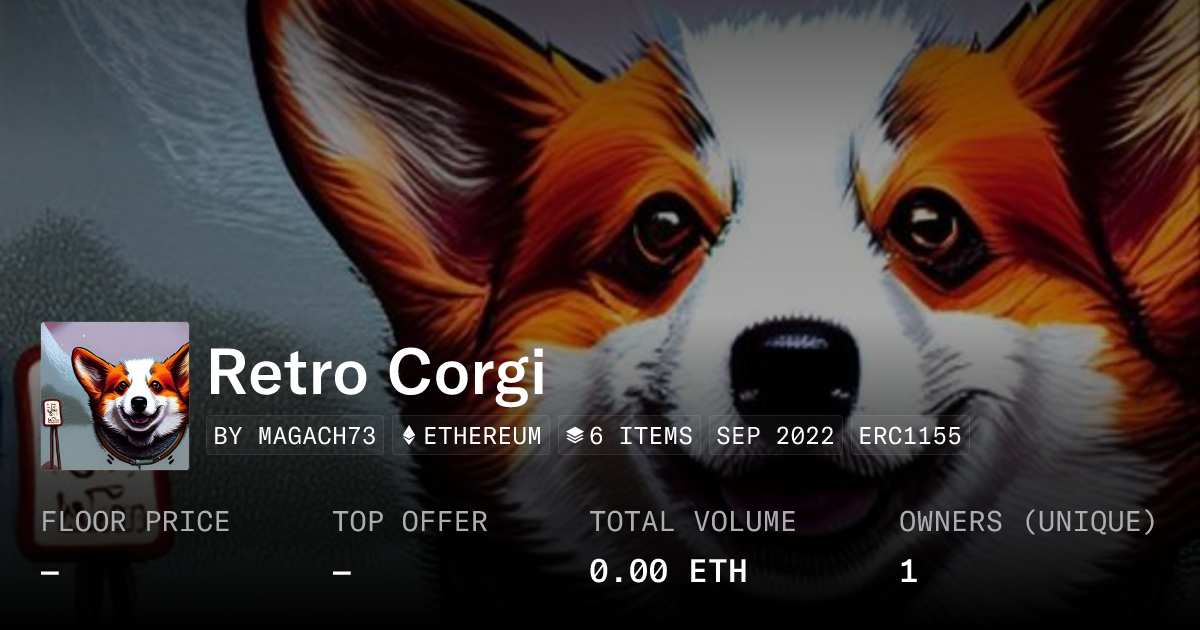 Retro Corgi - Collection | OpenSea