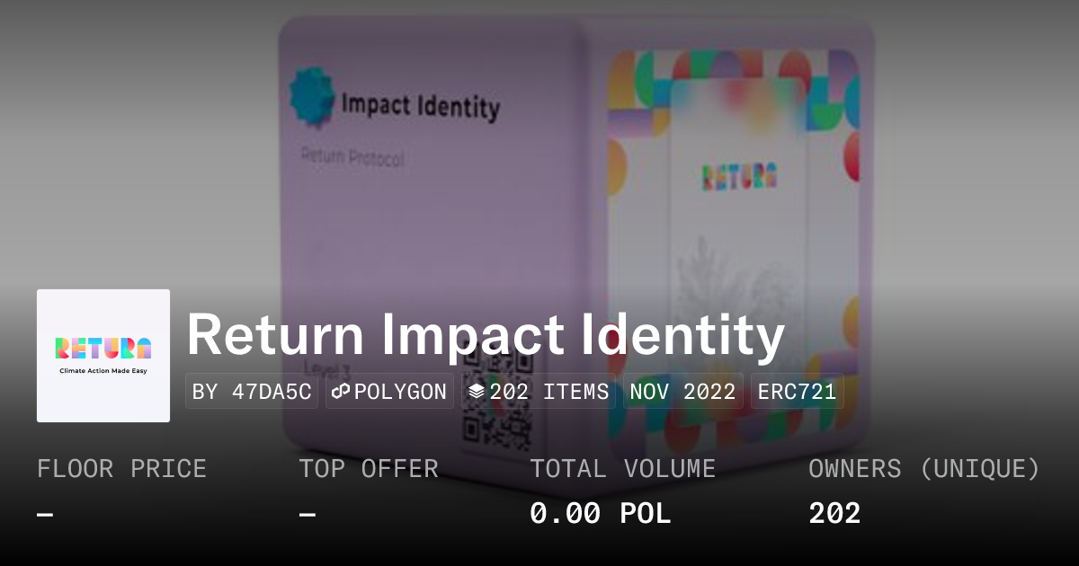 Return Impact Identity - Collection | OpenSea
