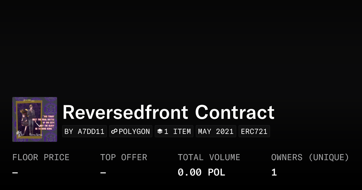 Reversedfront Contract - Collection | OpenSea