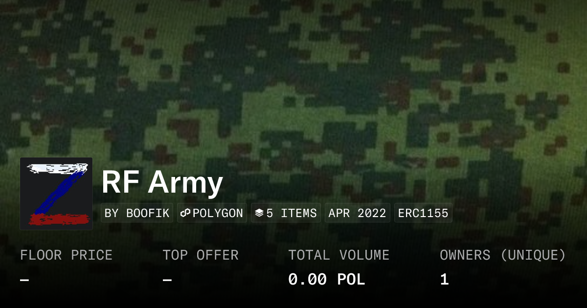 RF Army - Collection | OpenSea