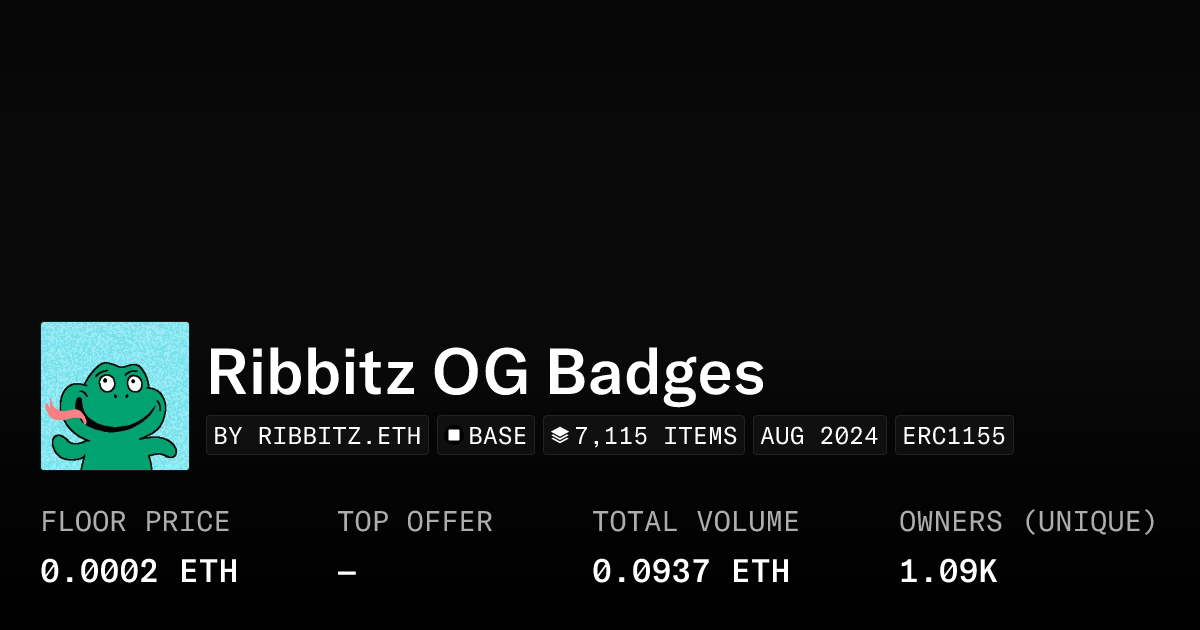 Ribbitz OG Badges - Collection | OpenSea