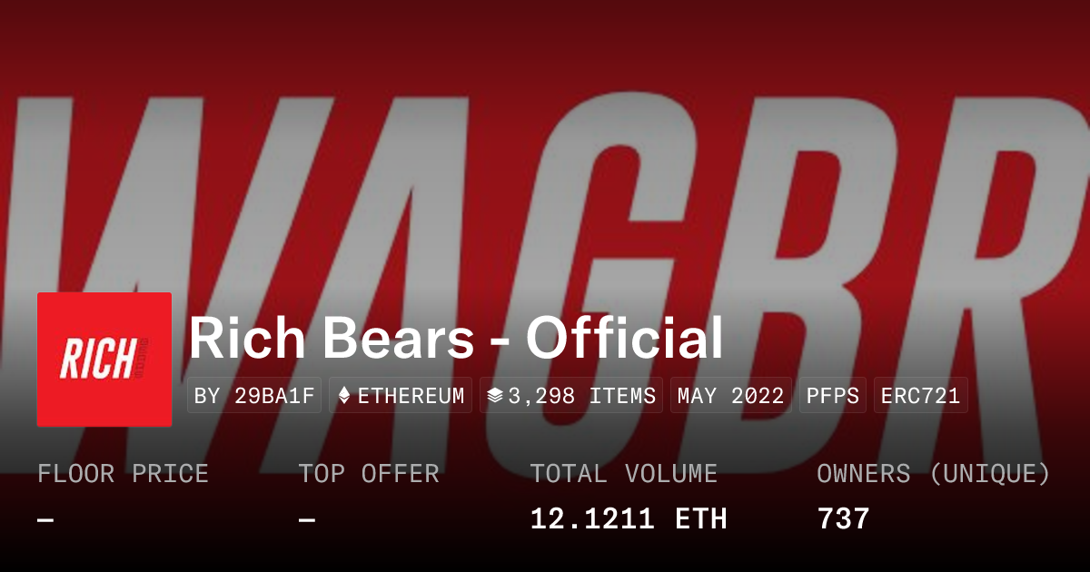 Rich Bears - Official - Collection | OpenSea