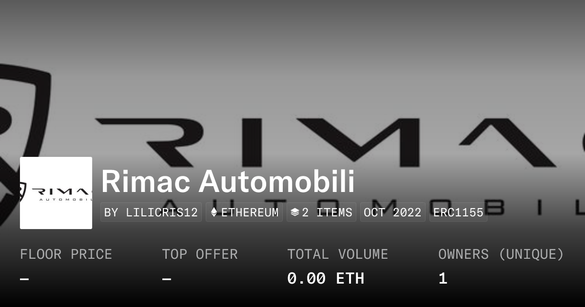 Rimac Automobili - Collection | OpenSea