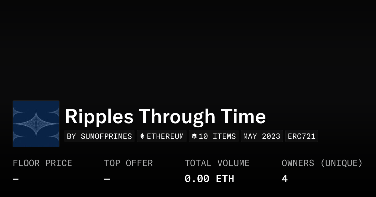 Ripples Through Time - Collection | OpenSea