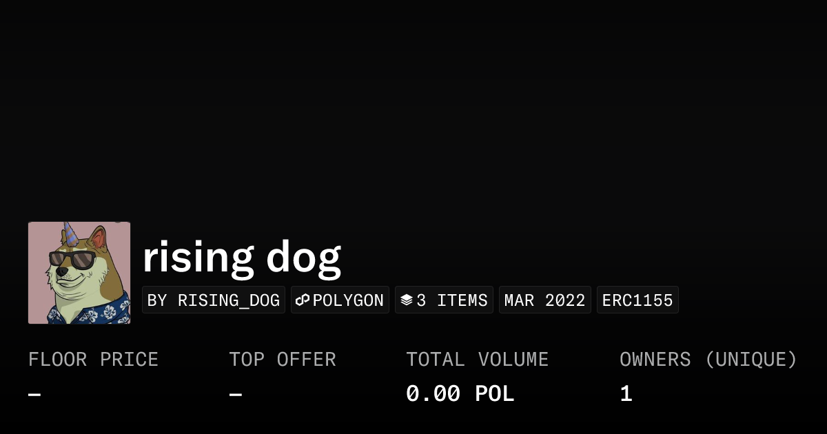 rising dog - Collection | OpenSea