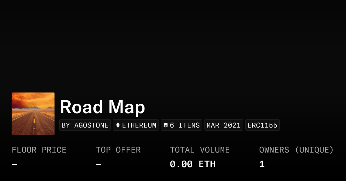 Road Map - Collection | OpenSea