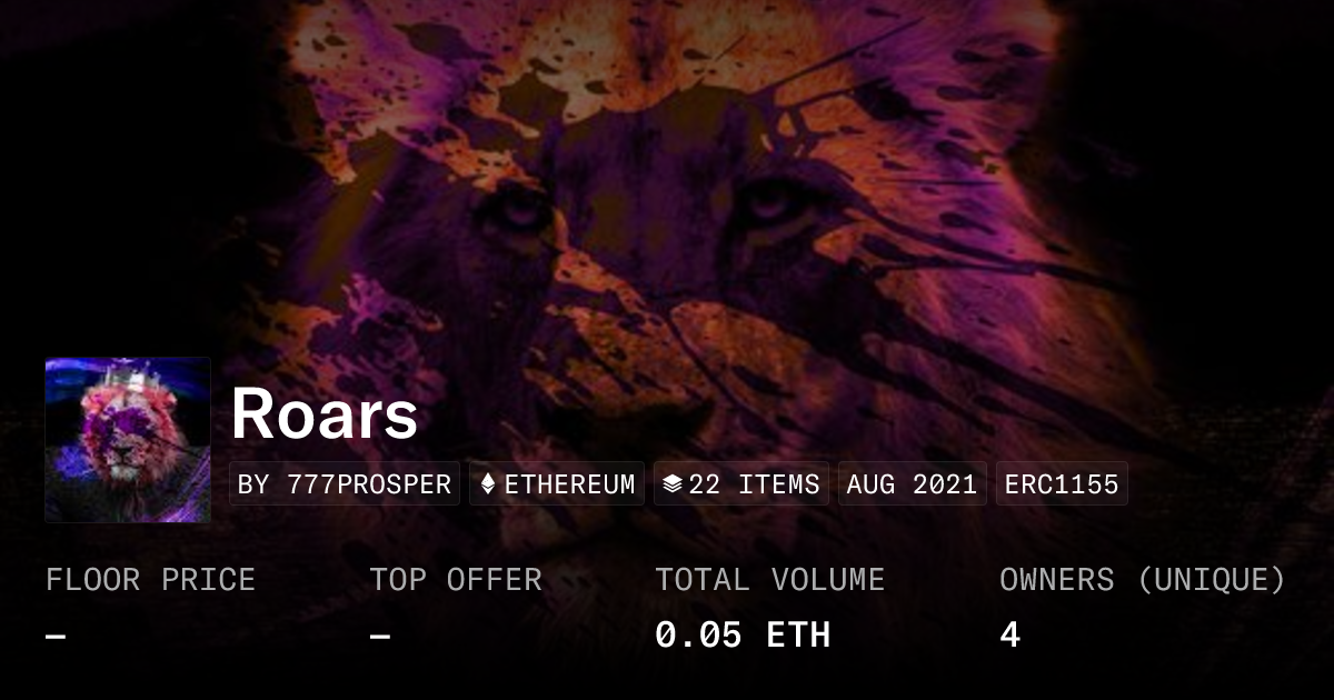 Roars - Collection | OpenSea